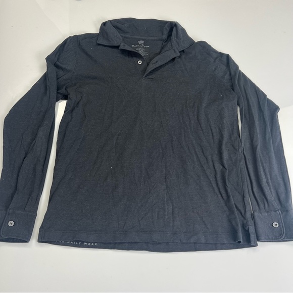 Mack Weldon | Shirts | Mack Weldon Mens Gray Ling Sleeve Polo Shirt S ...